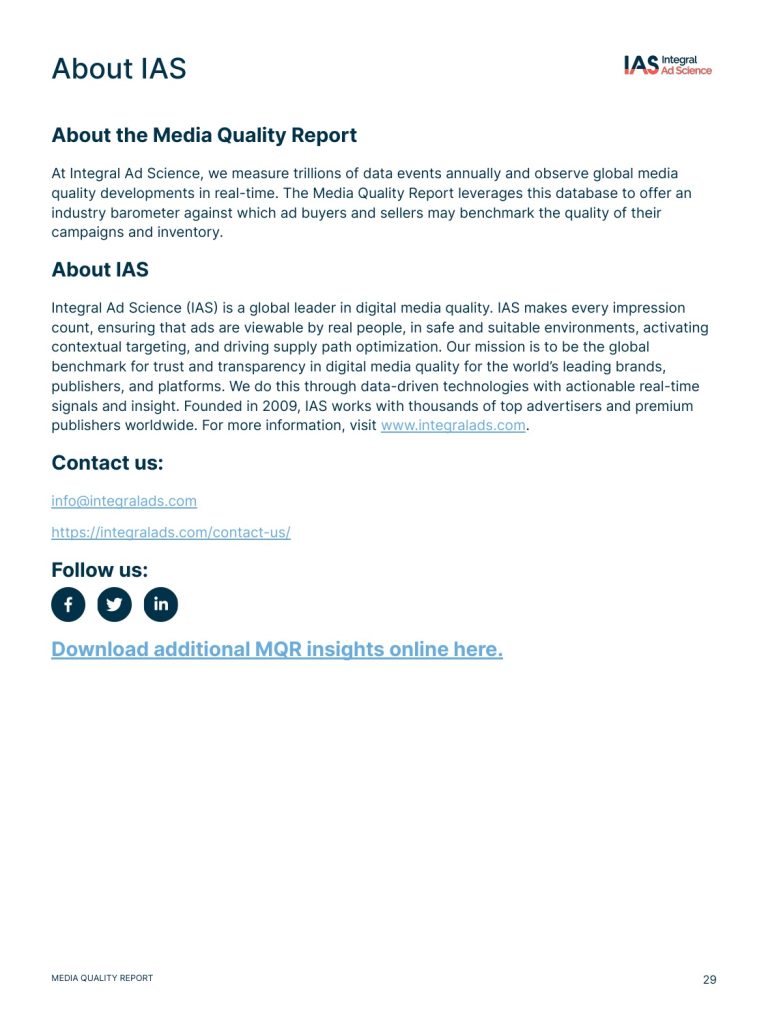IAS 2023年第二季度媒体质量报告 – IAB中国